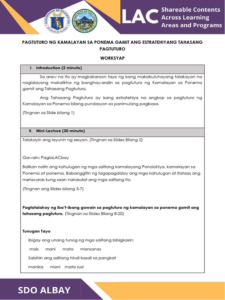 Workshop Template | PDF