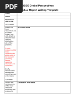 IGCSE Global Perspectives Report Template | PDF | Evaluation | Argument