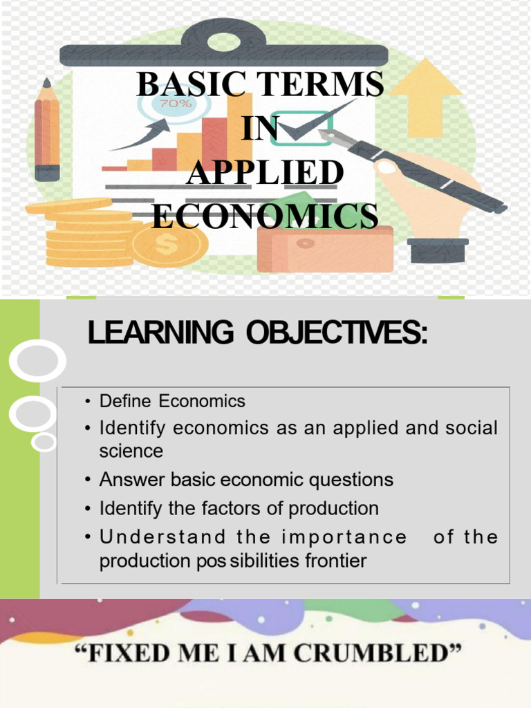 Basic Terms in Applied Economics | PDF | Economics | Microeconomics