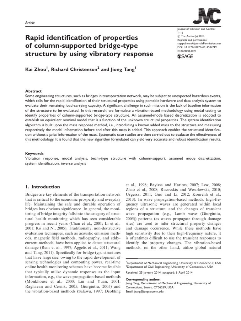 Rapid Identification of Properties of Column-supported Bridge-type ...