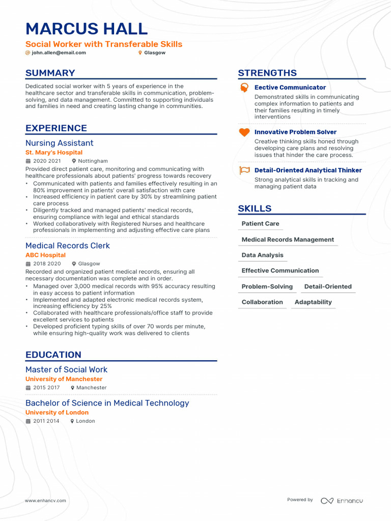 Marcus Hall Resume | PDF | Medical Record | Health Care