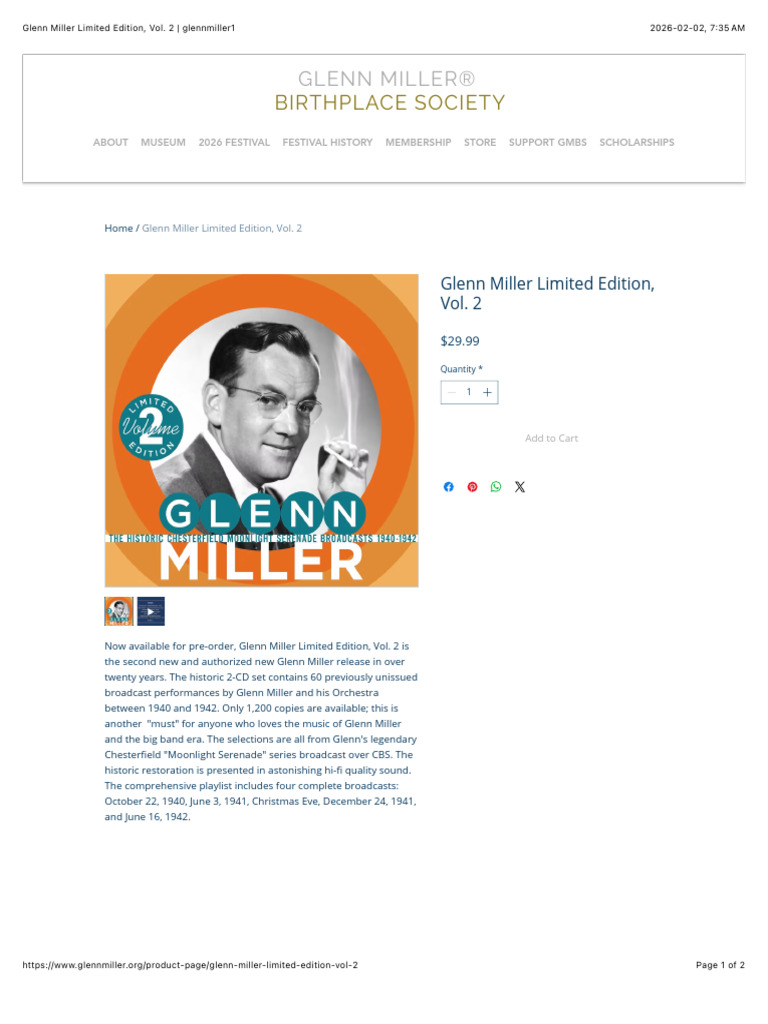 Glenn Miller Limited Edition, Vol. 2 | Glennmiller1 | PDF | Musicians ...