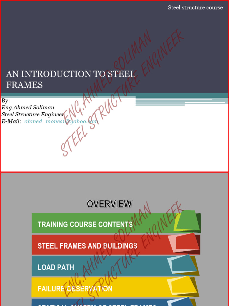 1-An Introduction to Steel Frames - Lec 01-02-03 | PDF | Truss | Buckling