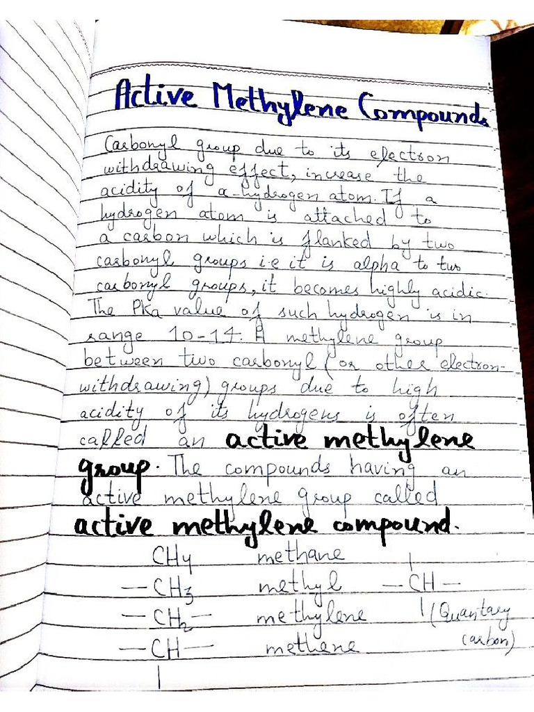 Active methylene compound | PDF
