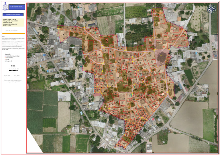 Baich Hoshiarpur 30681 v3 Village Map | PDF