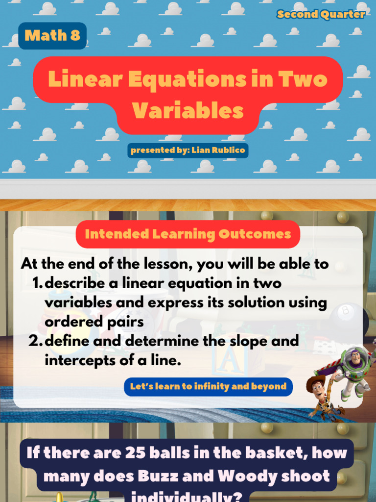 Math 8 Week 3.4 (Linear Equations in Two Variables - unannotated) | PDF ...