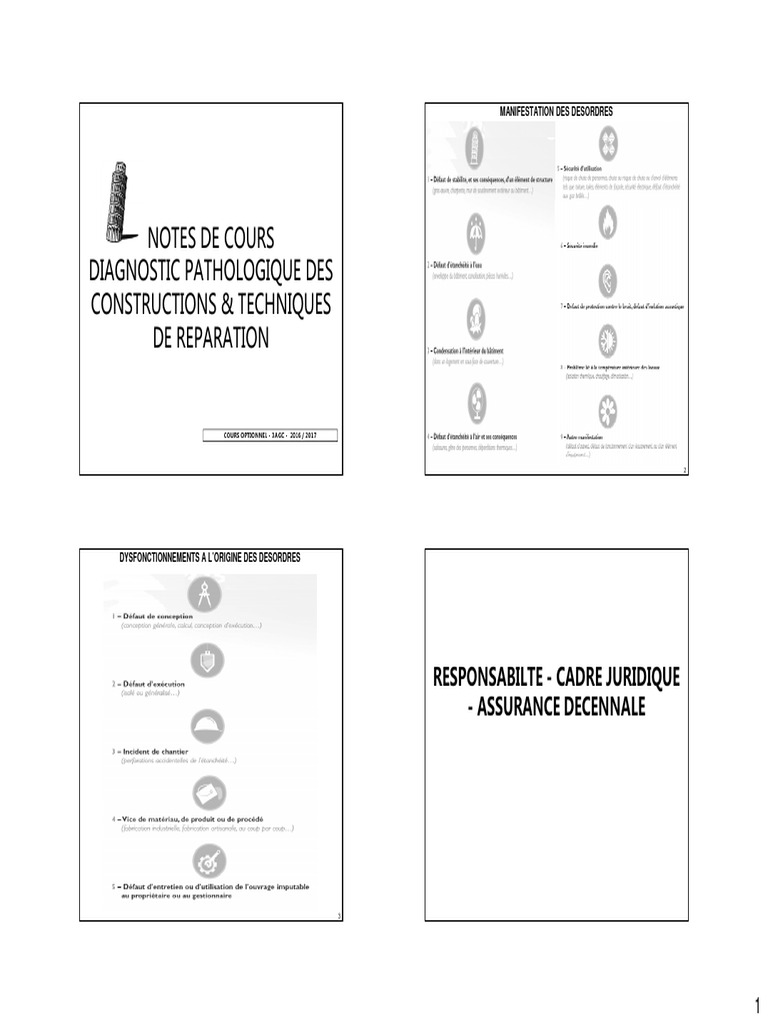 Notes de Cours Les Defauts Dans Les Constructions | PDF | Fondation ...