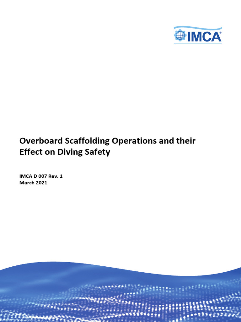 IMCA D007 Diving and Topside Scaffold Operations 3-21 | PDF ...
