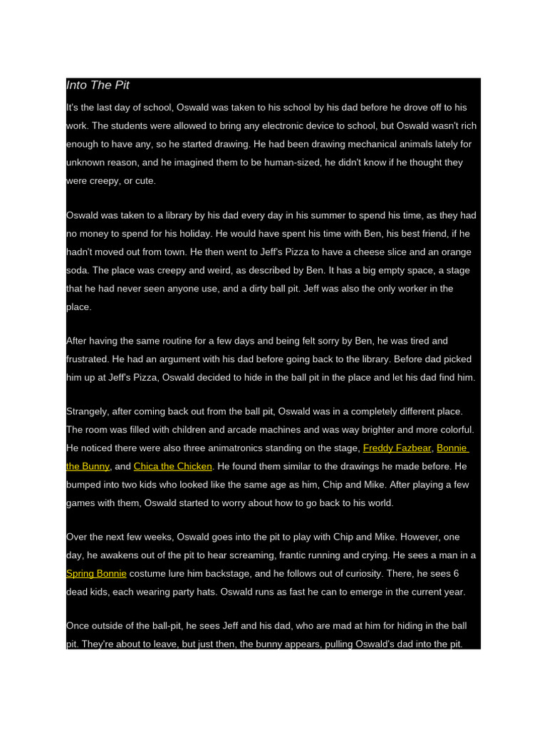 Into The Pit book | PDF
