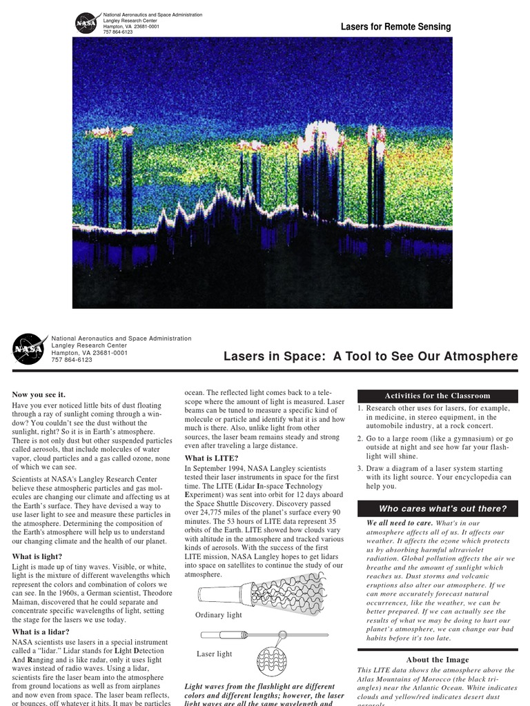 NASA: 70899main LG-1996-08-0001-LaRC | PDF | Lidar | Atmosphere Of Earth