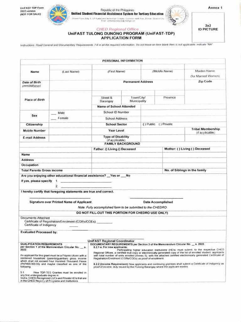 TDP-form (1) | PDF