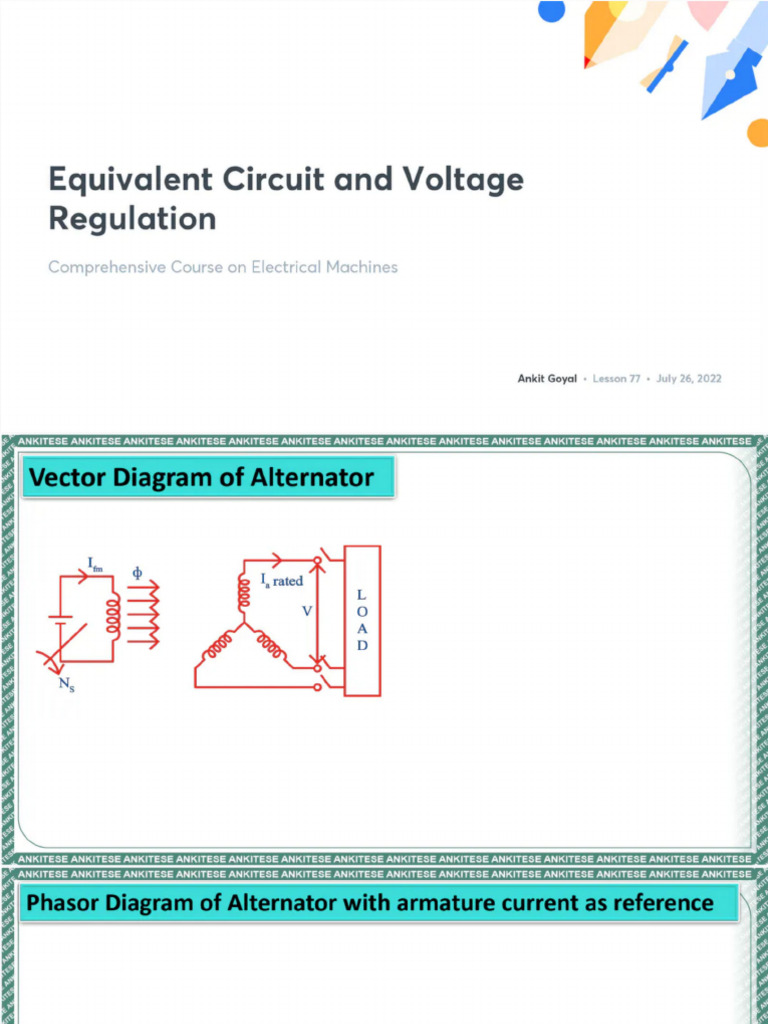Equivalent Circuit and Voltage Regulation No Anno | PDF