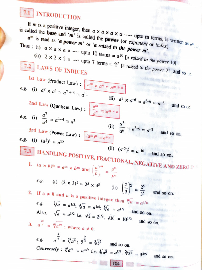 Grade 9 - Indices | PDF | Functions And Mappings | Mathematical Concepts