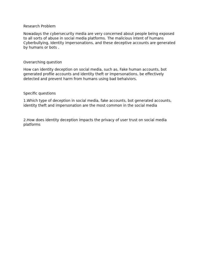 Identity Deception | PDF