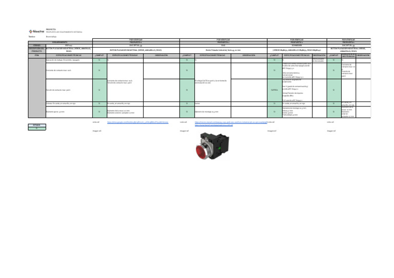 Esp-117 Botón Pulsador Industrial (Verde, Amarillo, Rojo) - Cet.xlsx ...