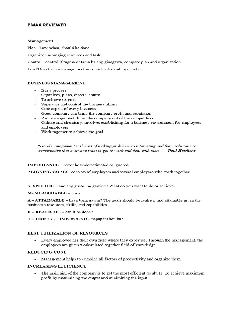 Bmaa Reviewer | PDF