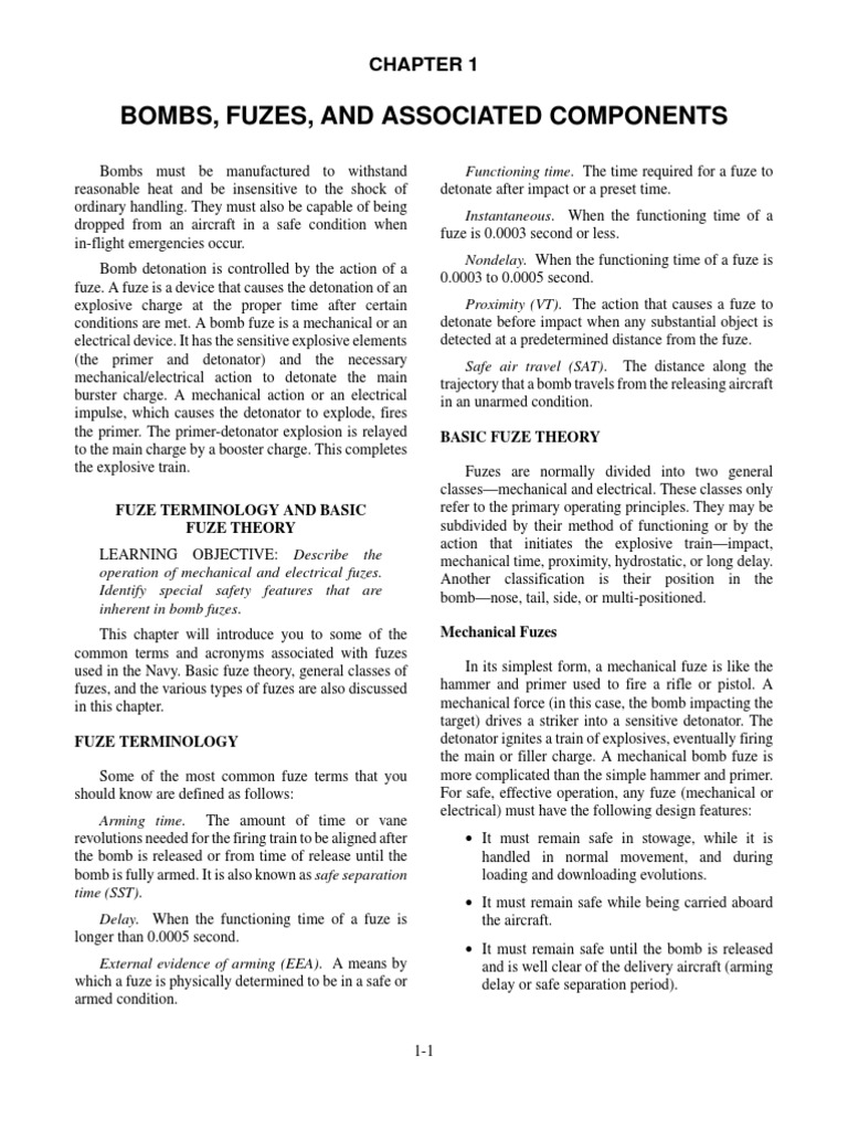 Us Bomb Components | PDF | Fuze | Bomb