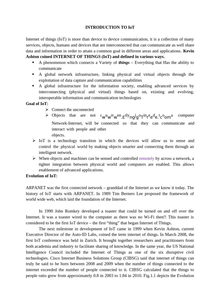 OCS352 IoT Concepts and Applications Lecture Notes 1 | PDF | Internet ...