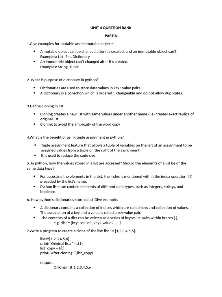 UNIT 4 QUESTION BANK | PDF | Computer Science | Computing