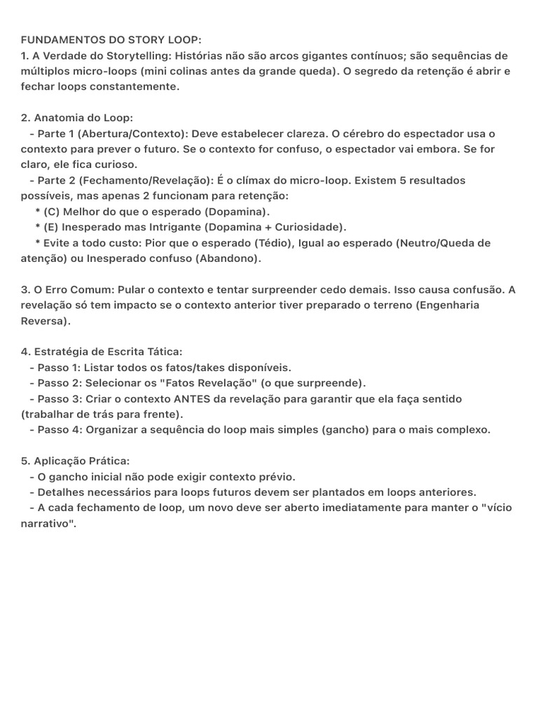 Fundamentos Do Story Loop | PDF