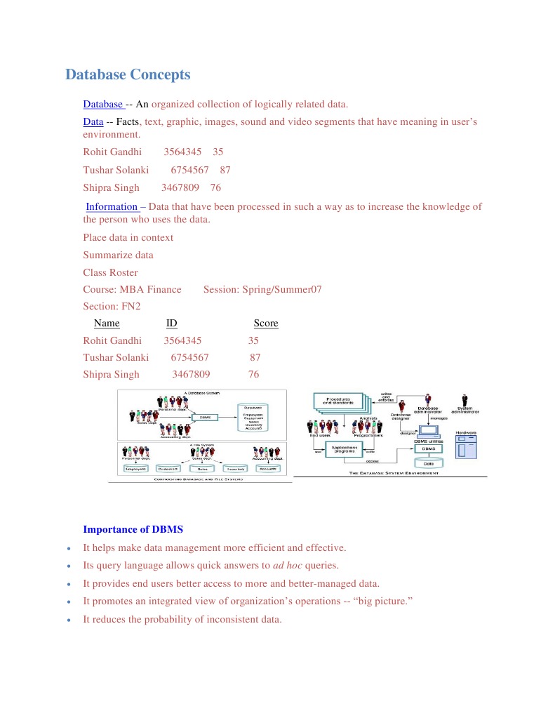 Database Concepts: - An - Facts | PDF | Object (Computer Science ...