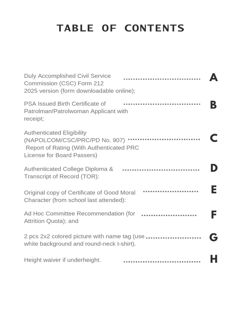 Black White Simple Table of Contents Document_20251017_133040_0000 | PDF