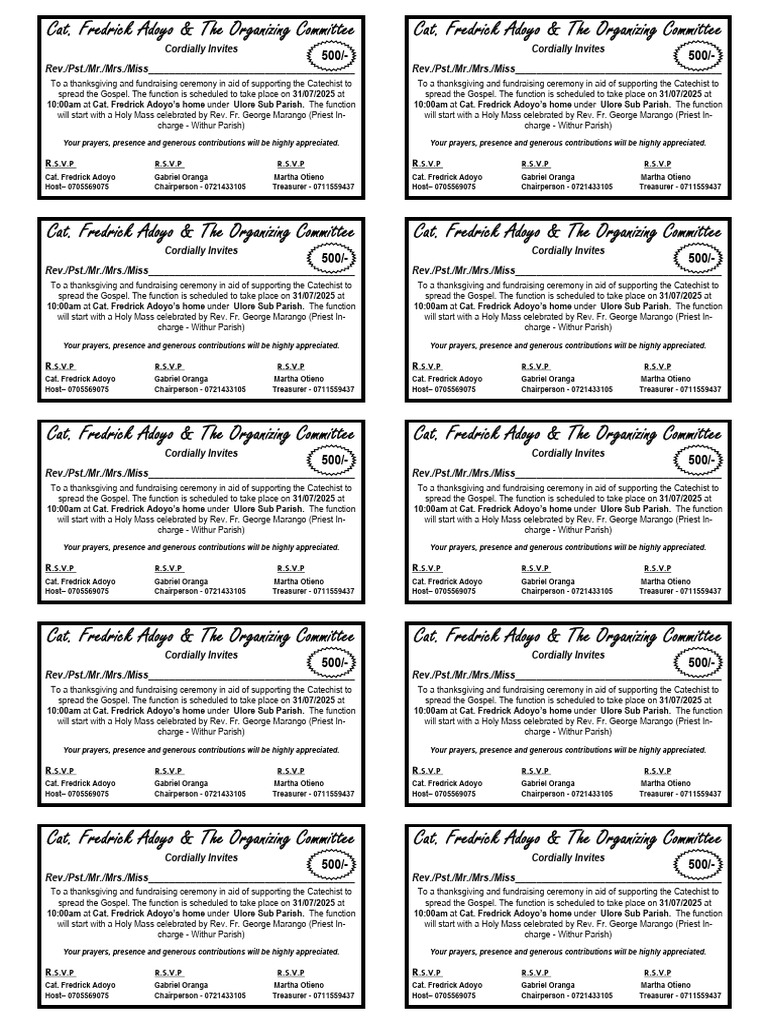 Adoyo Cards | PDF | Mass (Liturgy) | Sacraments