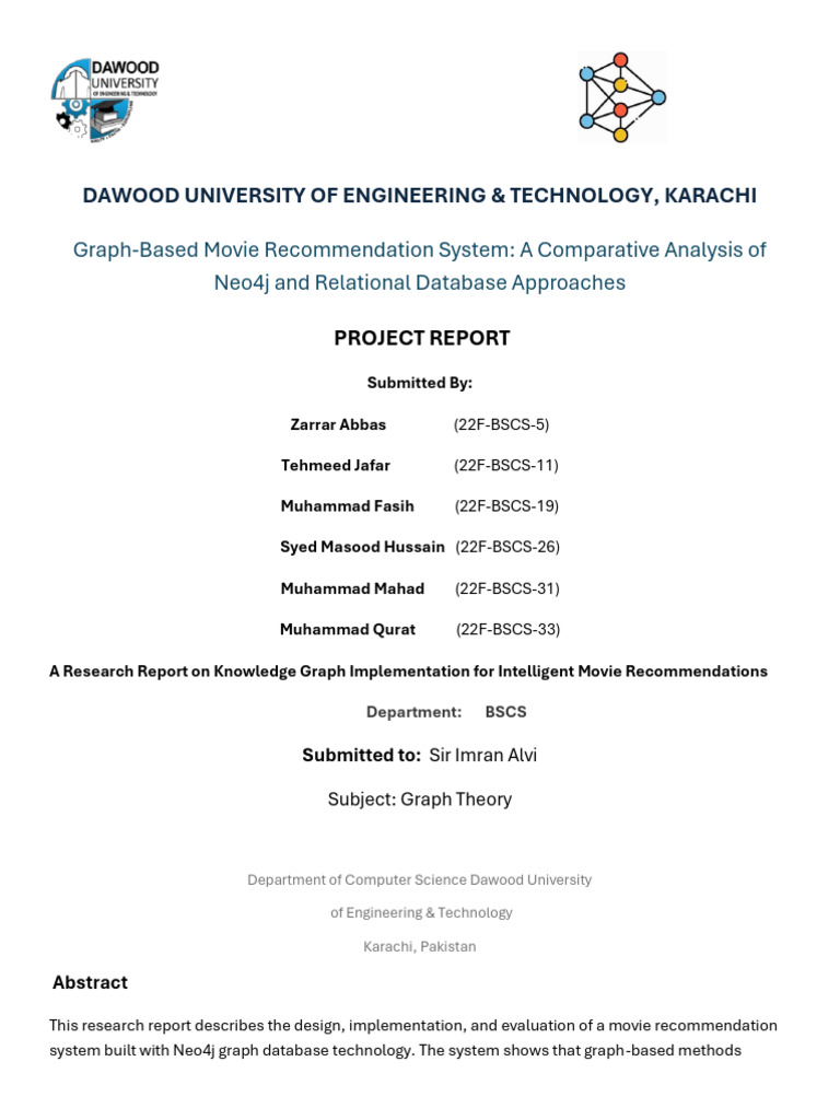 Graph-Based Movie Recommendation System a Comparative Analys | PDF ...