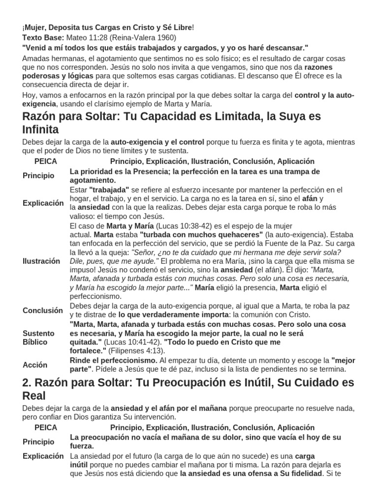 Bosquejos de Predicas Para Mujeres | PDF | Perdón | María, madre de Jesús