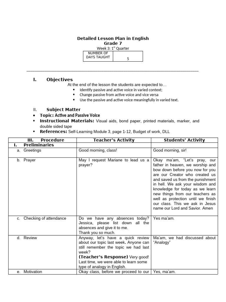 LP in English 7 KC | PDF | Verb | Linguistics