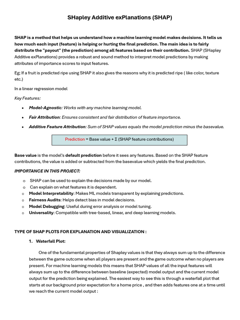 SHapley Additive ExPlanations | PDF | Support Vector Machine | Prediction