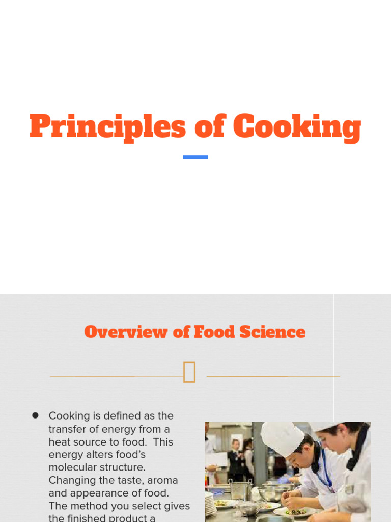 Principles of Cooking.pptx | PDF | Grilling | Cooking