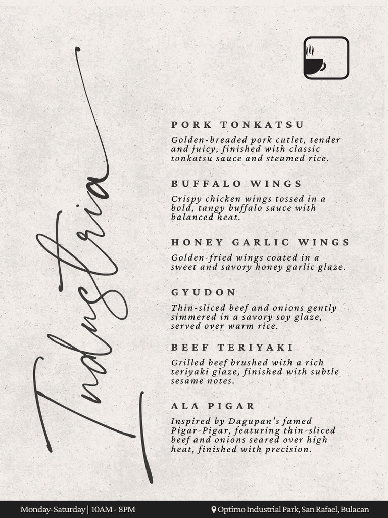 Beige Aesthetic Wedding Bar Drinks Menu 1 | PDF | Sauce | Foods