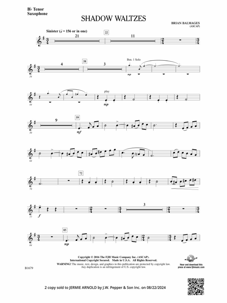 Balmages - TSax | PDF