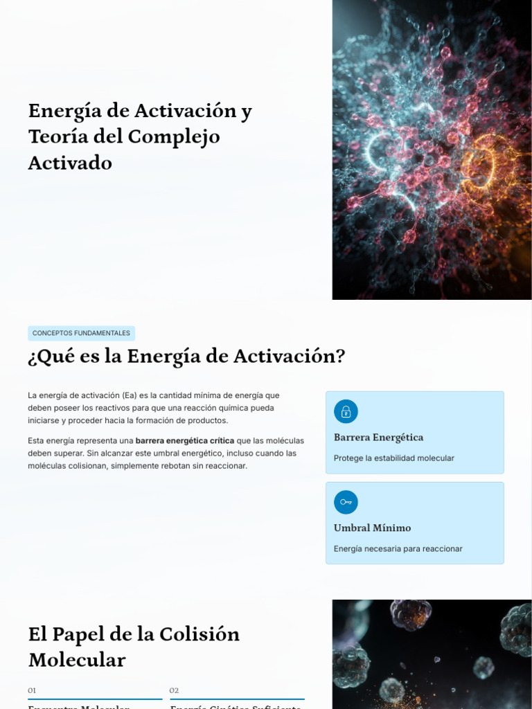 Energia de Activacion y Teoria Del Complejo Activado | PDF | Catálisis ...