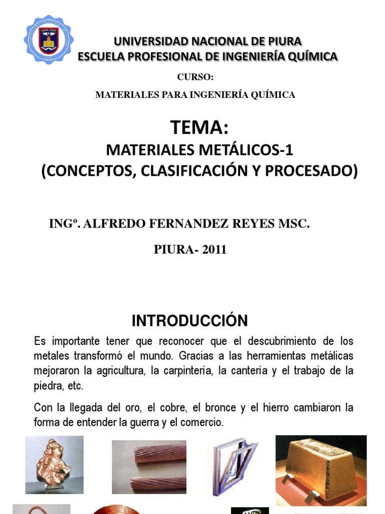 Los Materiales Metalicos-Para Alumnos | PDF | Rieles | Hierro