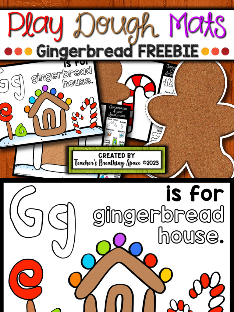 GINGERBREADPlayDoughMatsforChristmasFREEBIE-1 | PDF