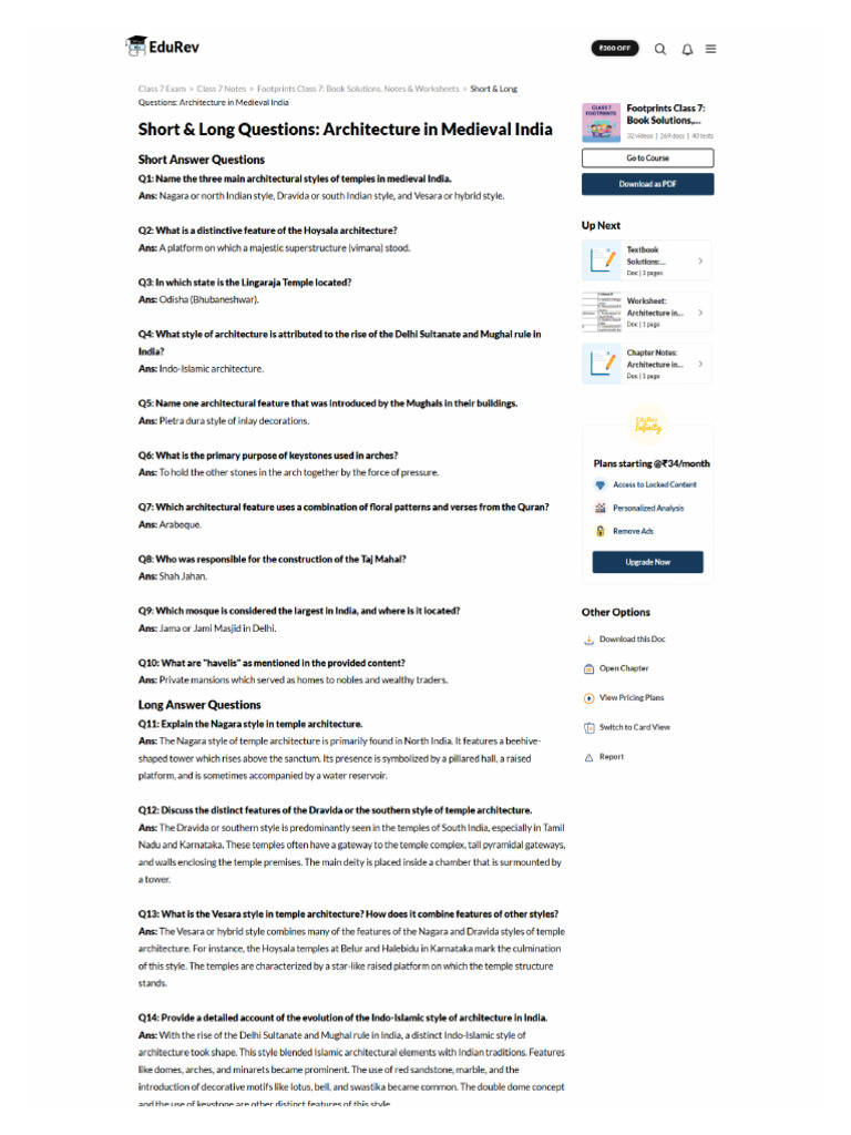 Screencapture Edurev in t 312268 Class 7 History Question Answers ...