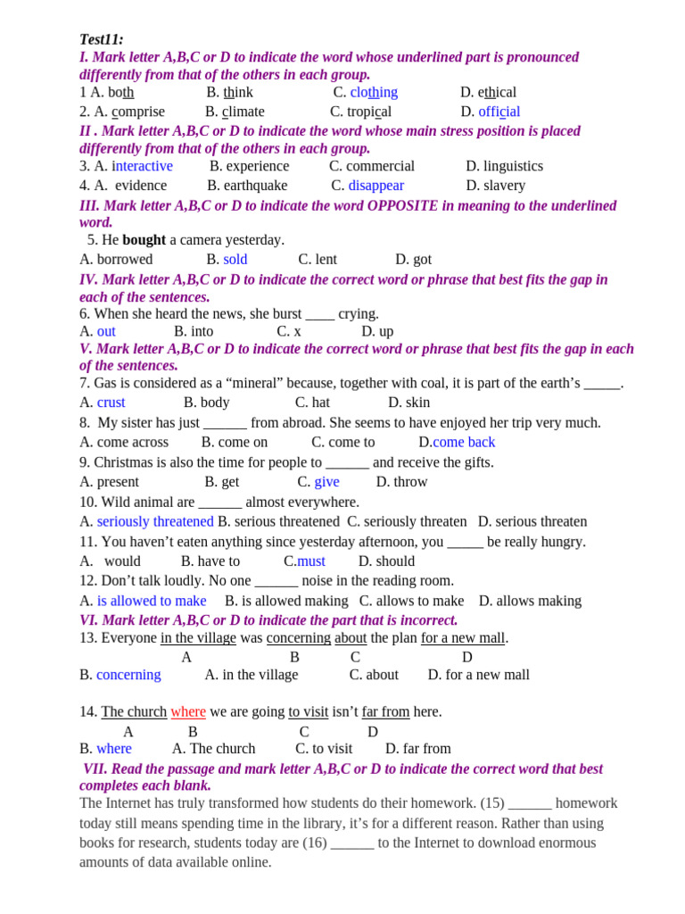 Test 11 - de Thi Thu Vao 10 Hong Bàng | PDF | Energy Development ...