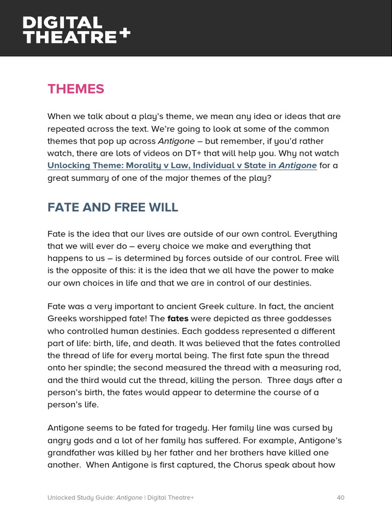 Antigone FreewillWorksheet Huhn | PDF