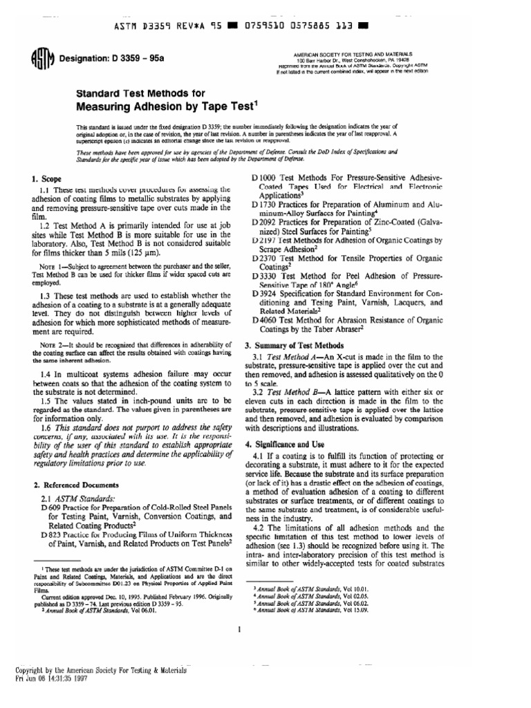 Astm d3359 | PDF