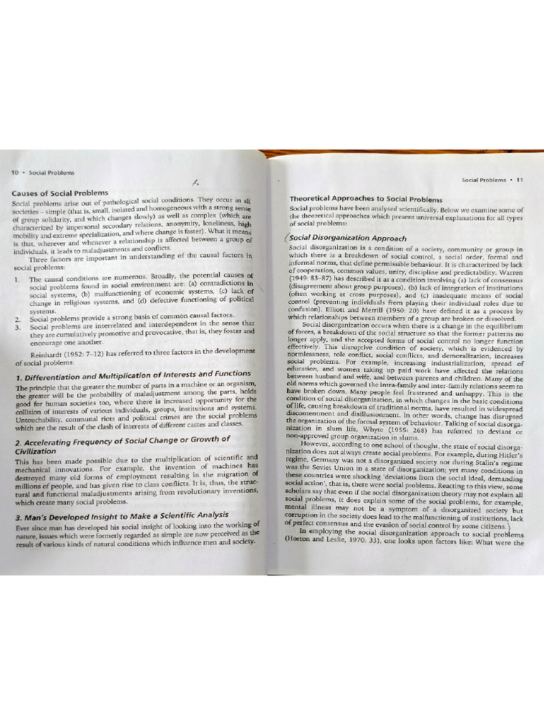Causes of Social Problems | PDF