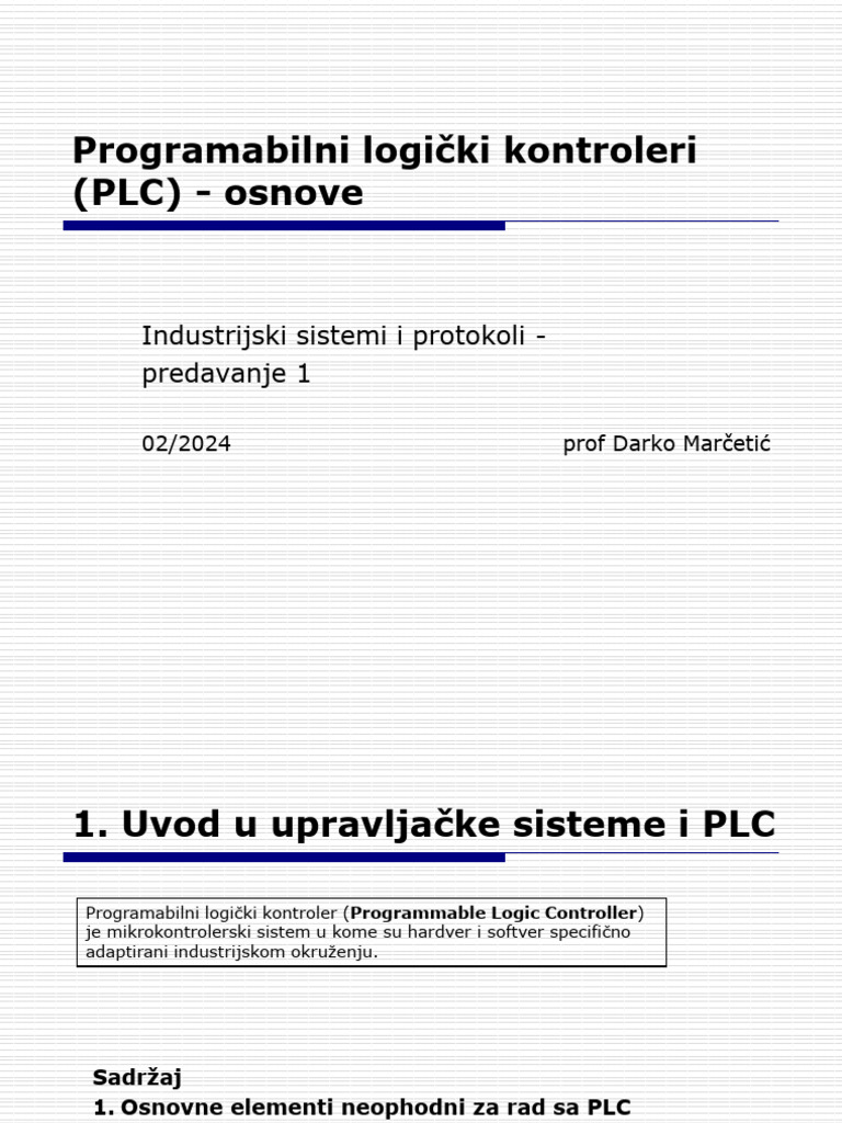 1_1_ISIP - p1 PLC-osnove | PDF