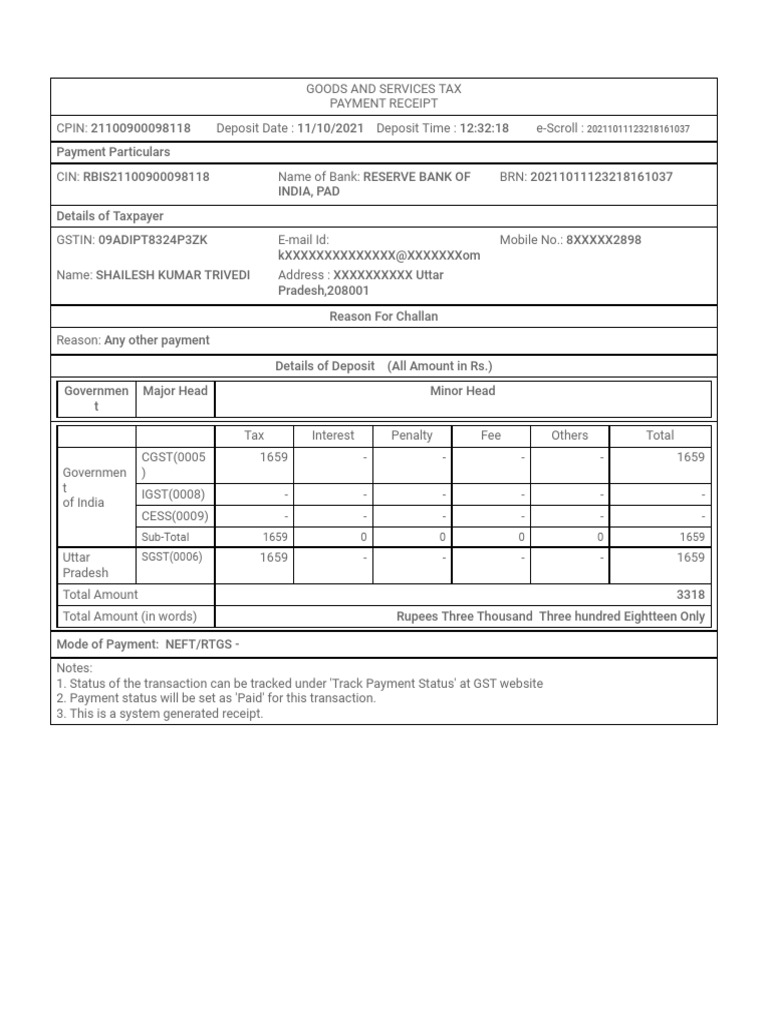 GST-Challan Receipt | PDF