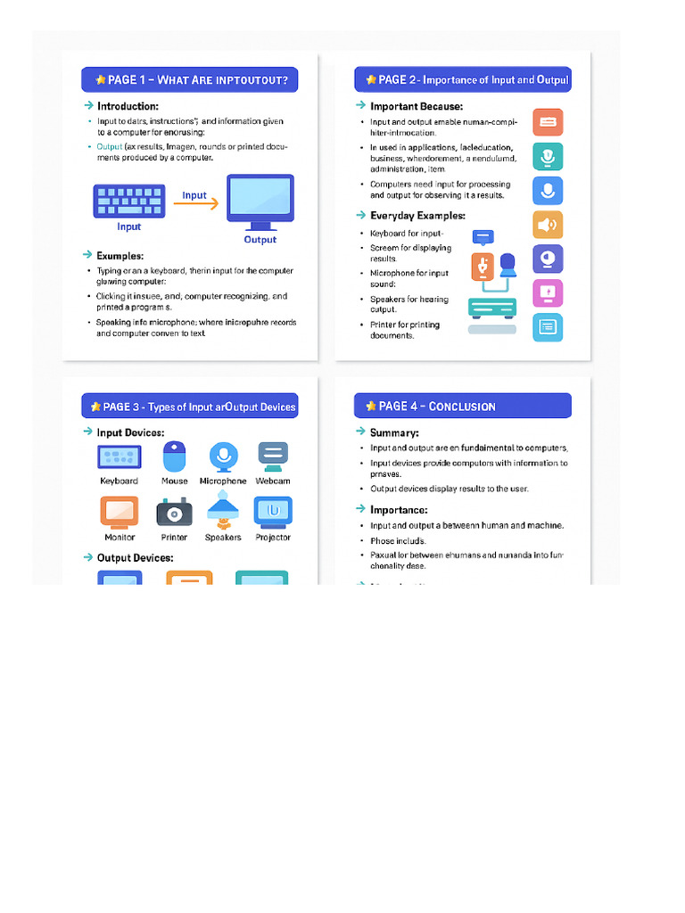 Input Output Report | PDF