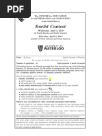 2025 Euclid Contest Results Summary | PDF