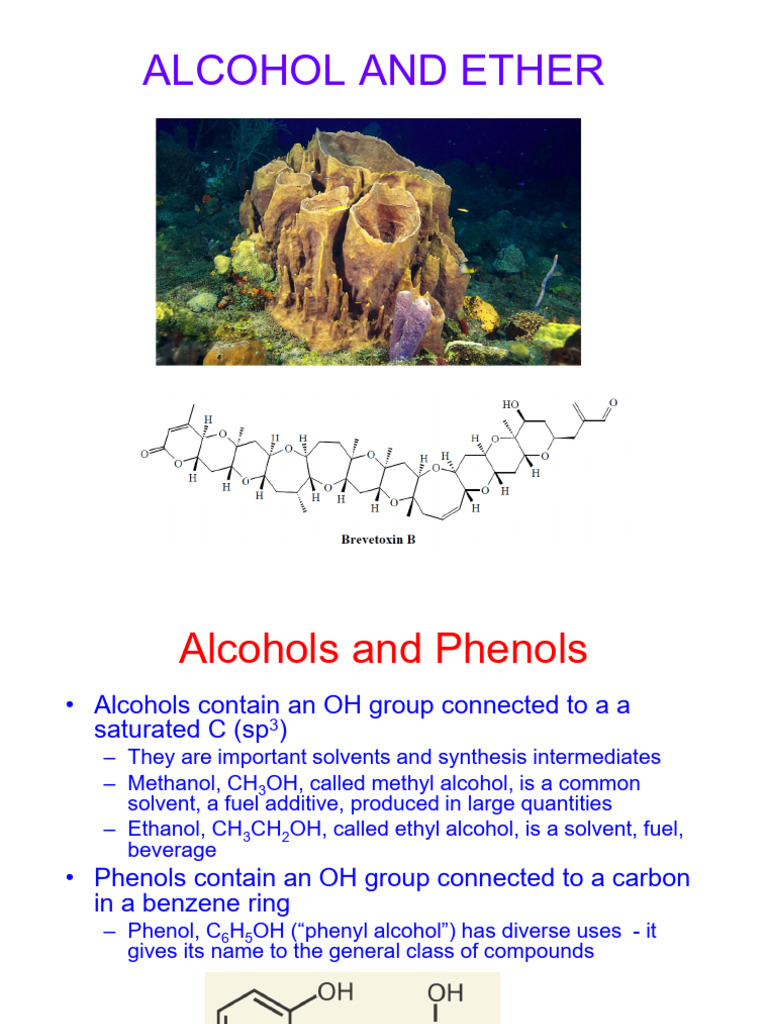 Chapter 7 Alcohol Ether | PDF | Ether | Ester
