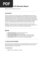 Barrett Universal II IOL Calculation | PDF