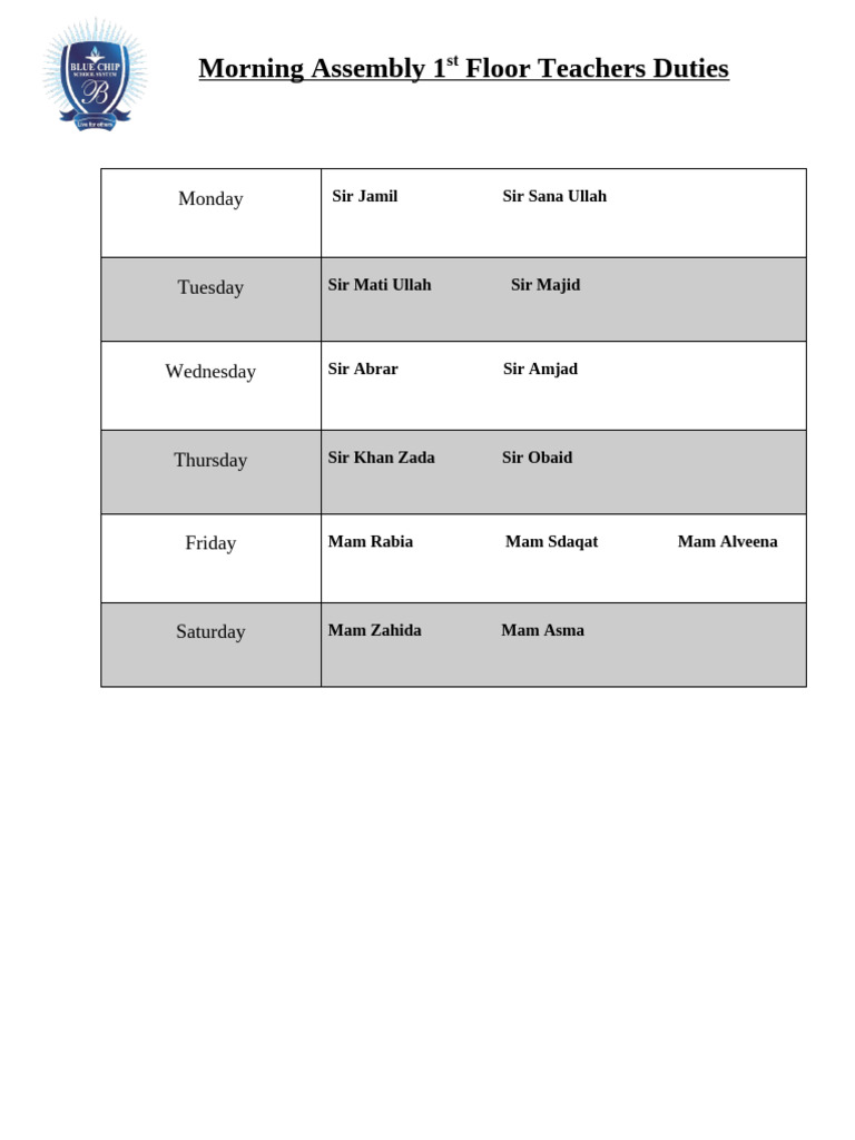 Morning Assembly | PDF