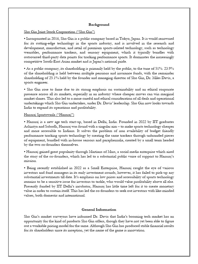 Brief Background and GI | PDF | Economies | Business